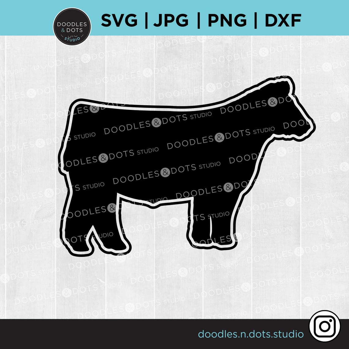 Livestock SVG Bundle, Show Pig Silhouette for Cricut, Show Steer Svg ...