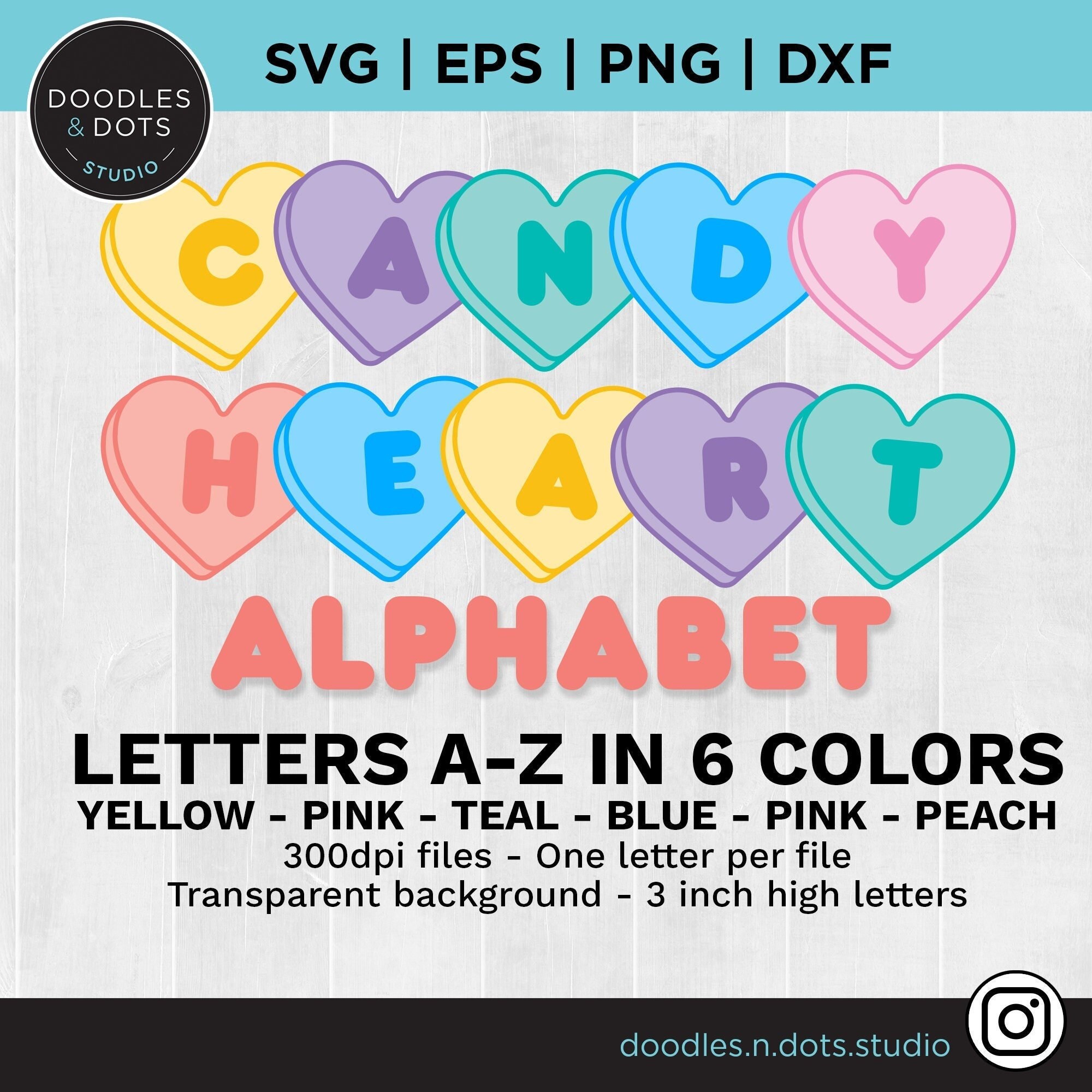 Candy Heart Letters | Conversation Hearts Alphabet | Valentine Alphabet ...