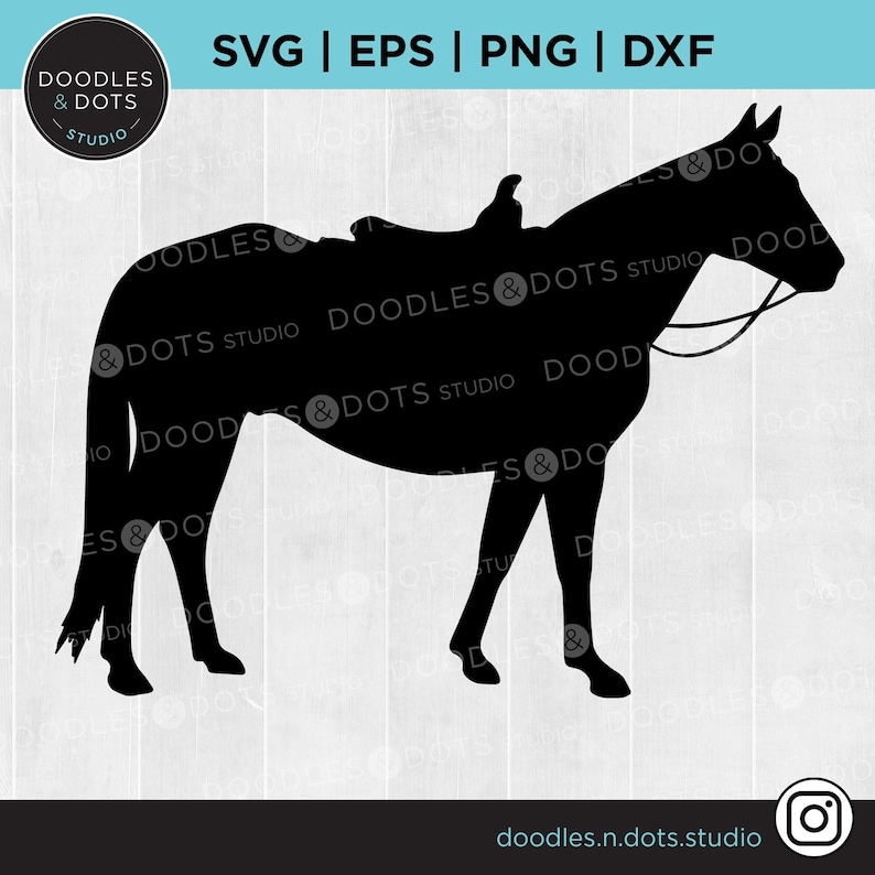 Western Horse SVG | Quarter Horse SVG | Cheval de trail SVG | Cheval de ...