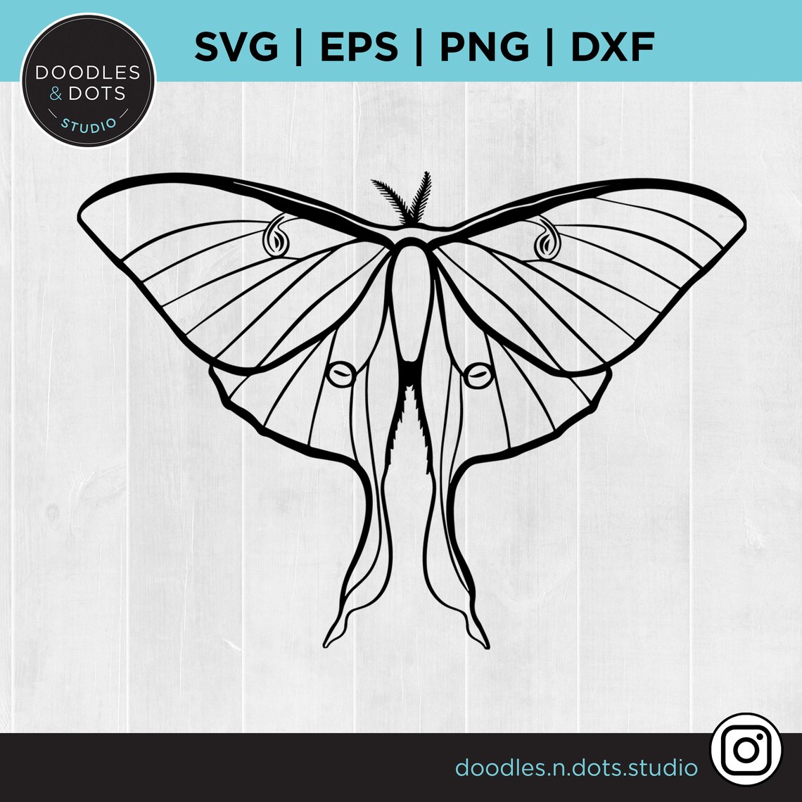 Moth Svg Luna Moth Svg Moon Moth Layered Svg File for - Etsy