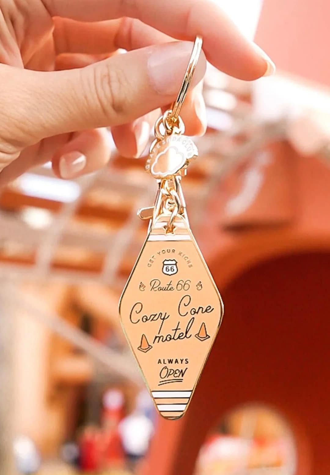 Cozy Cone Motel Cars Land Disney Motel Keychain Metal Motel Keychain ...