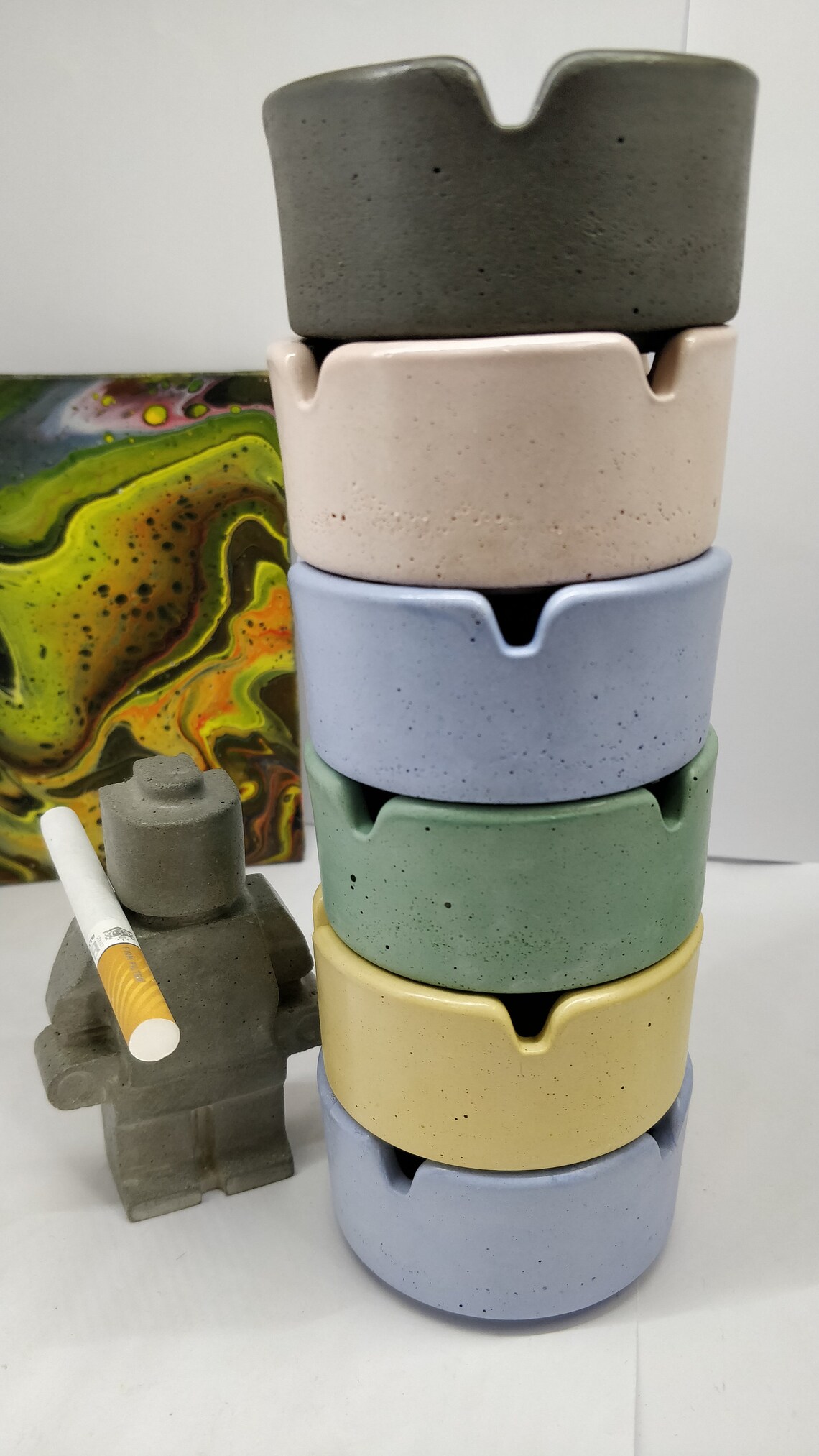 Small ashtray / concrete ashtray / outdoor ashtray/ small | Etsy