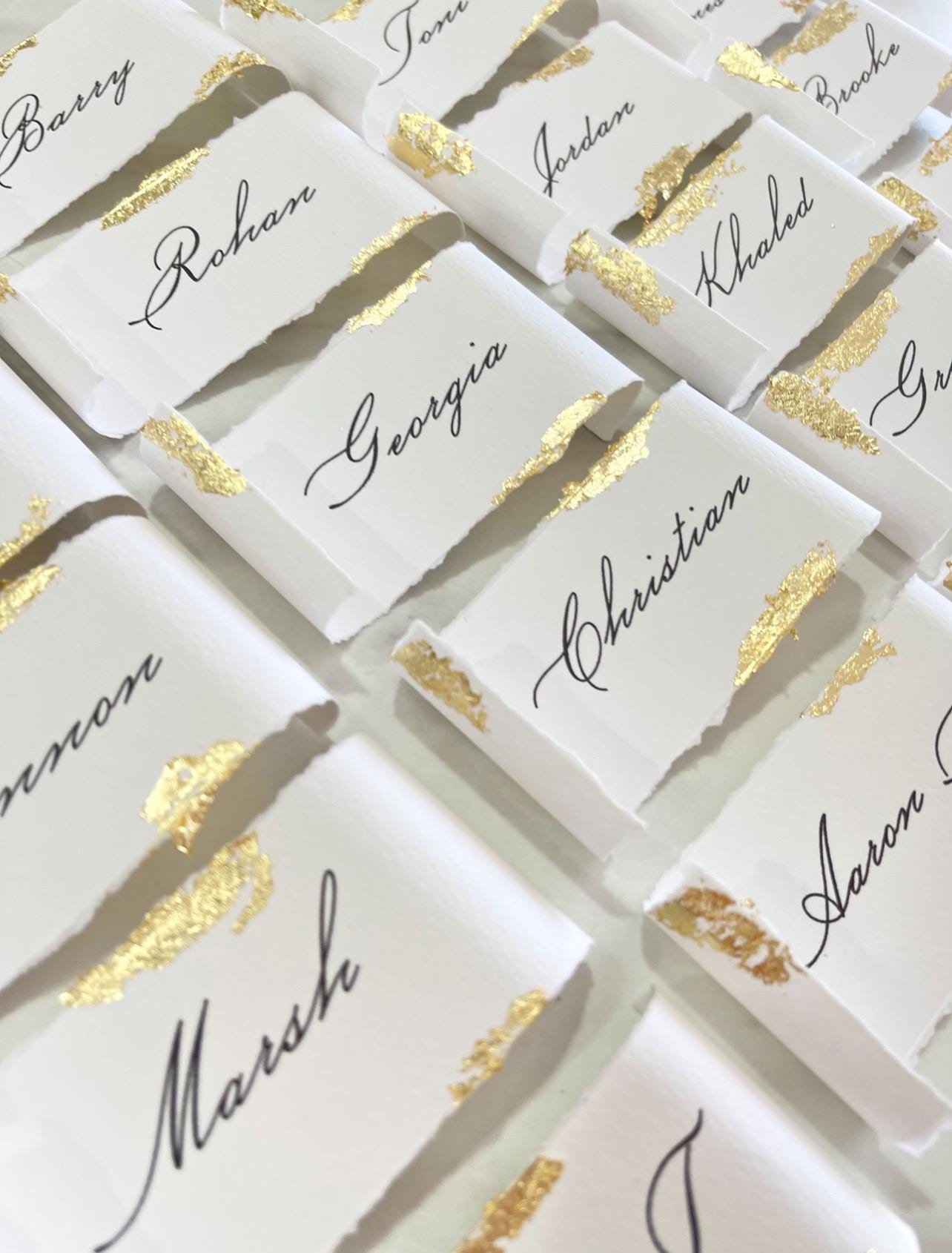 Scroll Name Place Cards | Name Scroll | Wedding Name Cards | Deckled ...