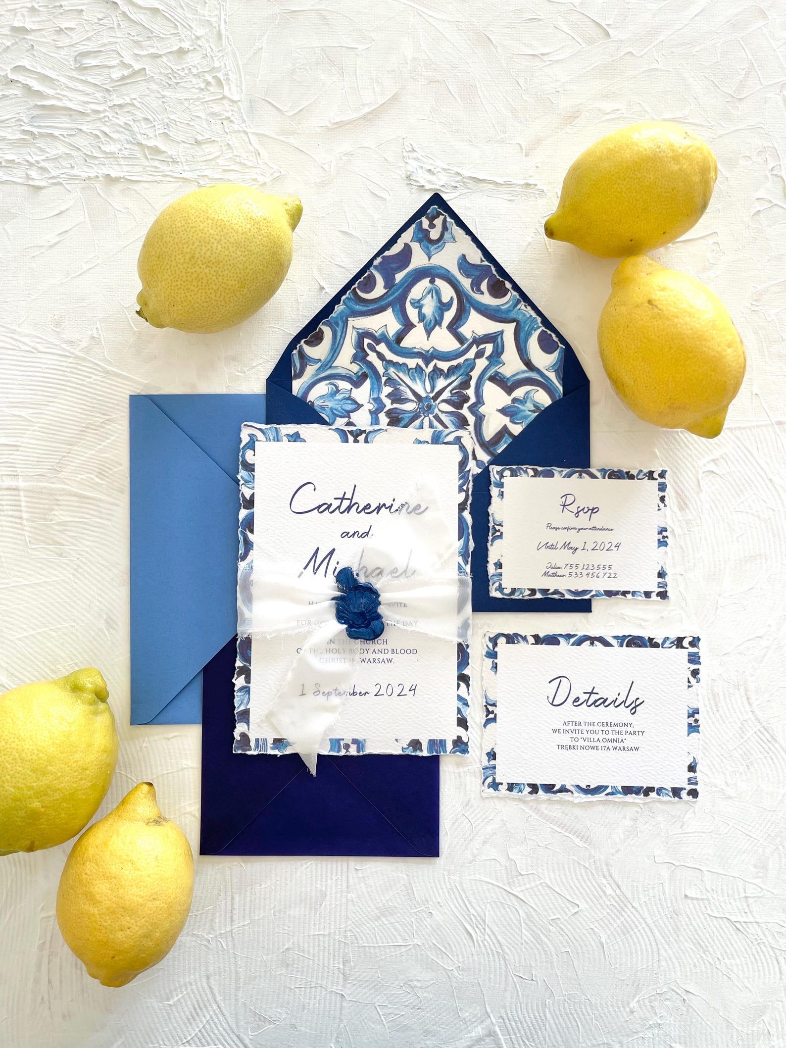 Mediterranean Wedding Invitation Template, Wedding Invitation ...