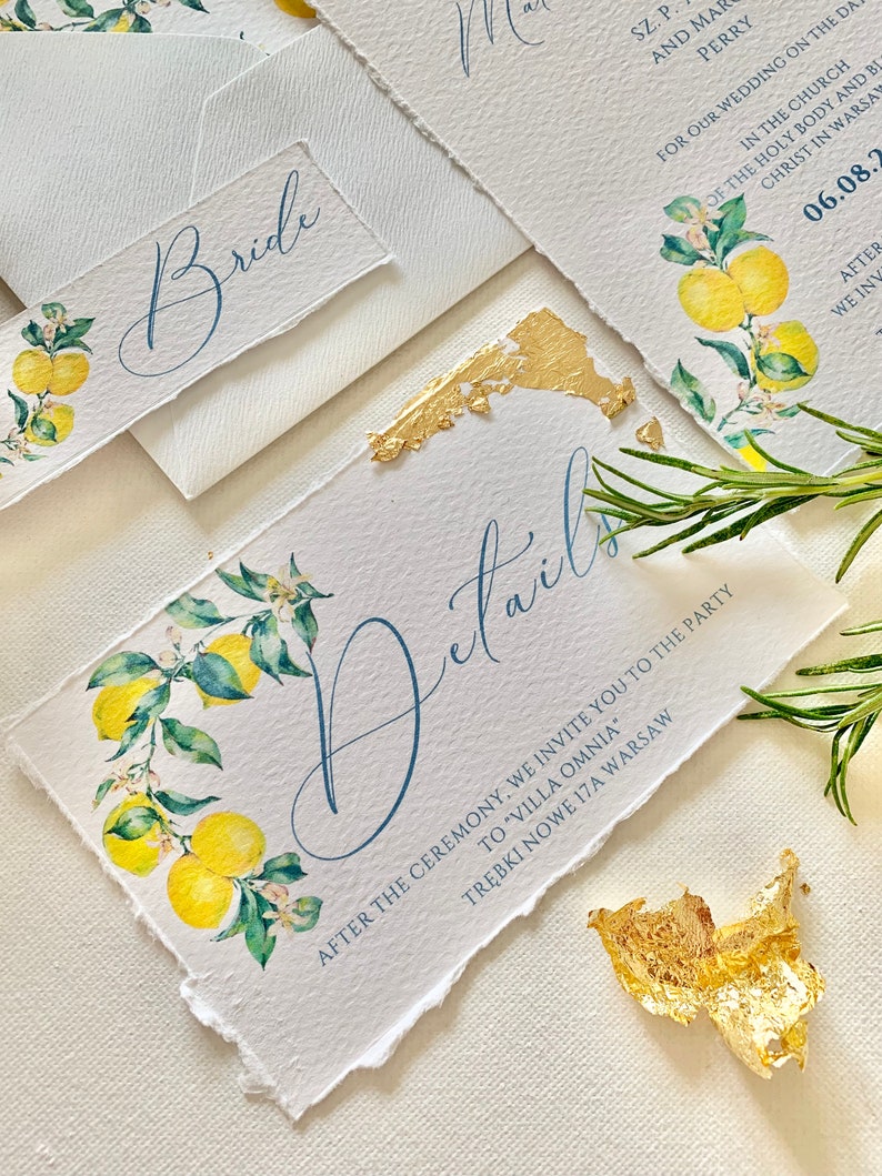 Lemon Wedding Invitation Template, Tuscany Wedding Olive Wedding ...