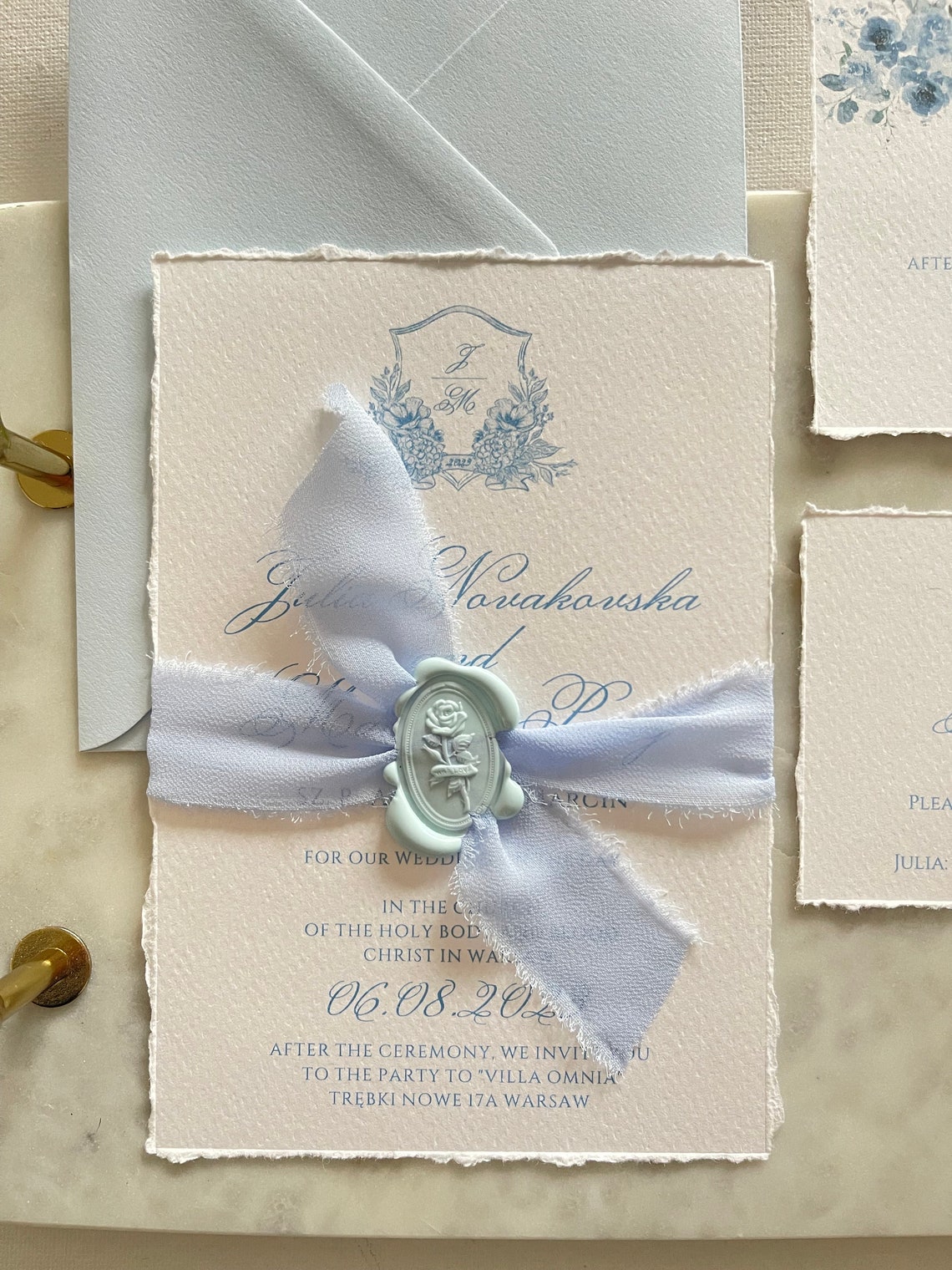 Garden Wedding Invitation Suite, Handmade Paper Wedding Invitation ...