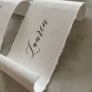 Scroll Name Place Cards | Name Scroll | Wedding Name Cards | Deckled ...