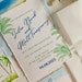 Bali Palms Wedding Invitation Template, Wedding Invitation, Printable ...