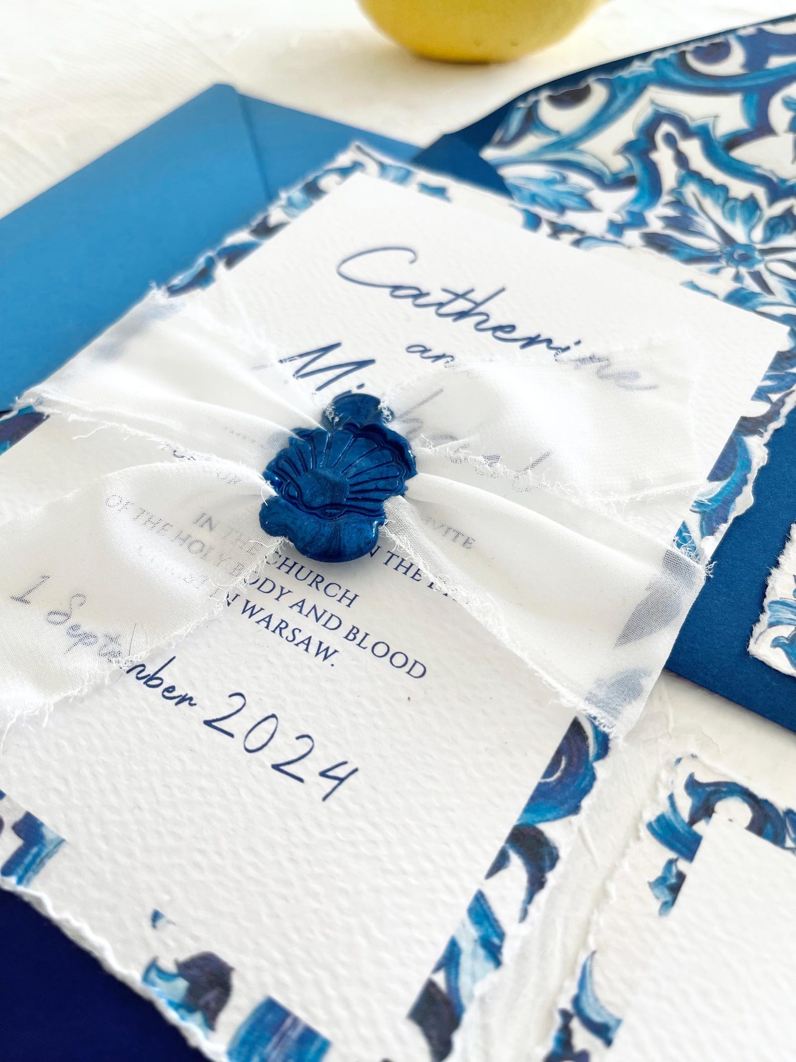 Mediterranean Wedding Invitation Template, Wedding Invitation ...