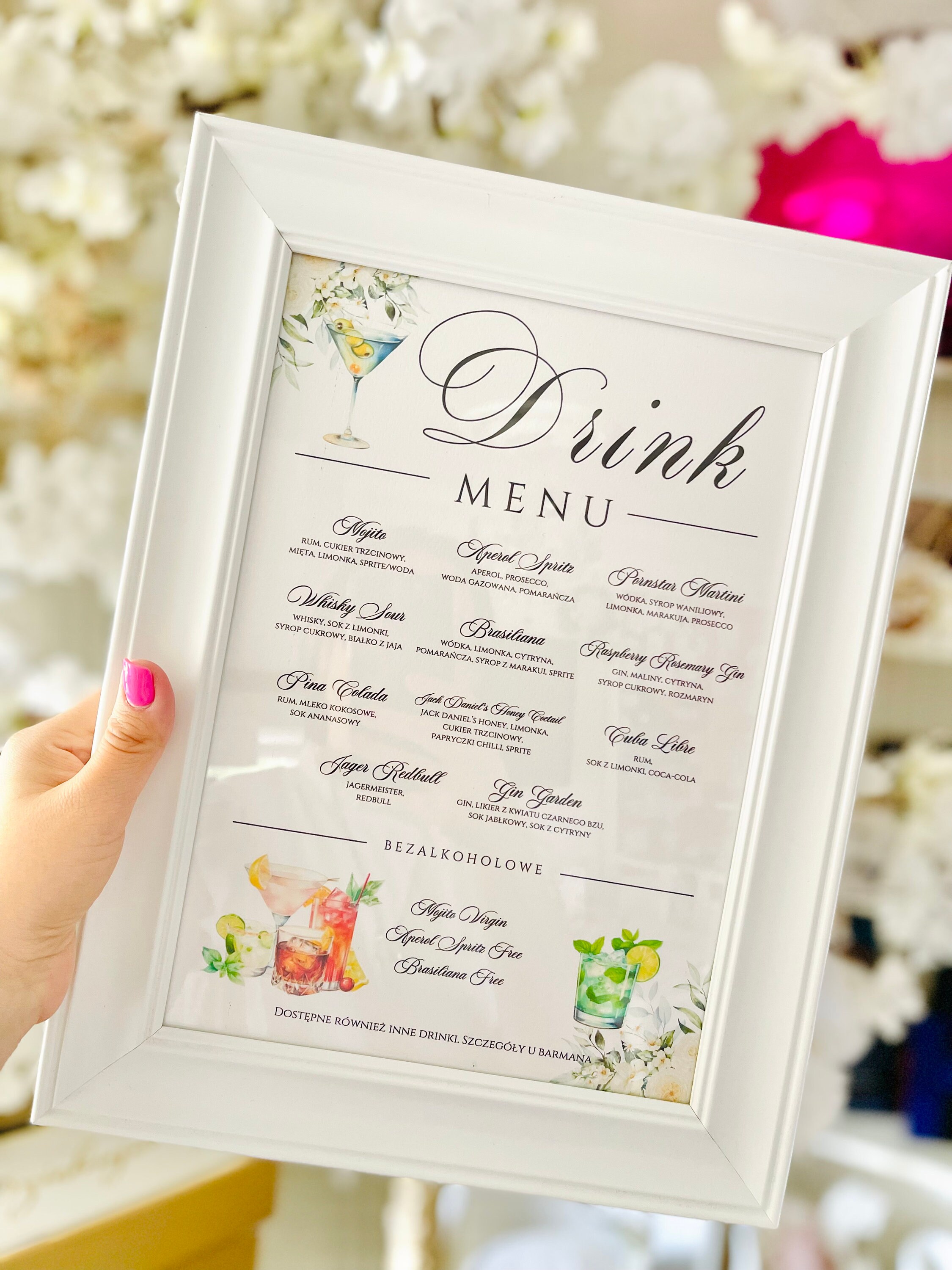 Signature Drink and Bar Menu Sign, Colorful Wedding Signature Cocktails ...