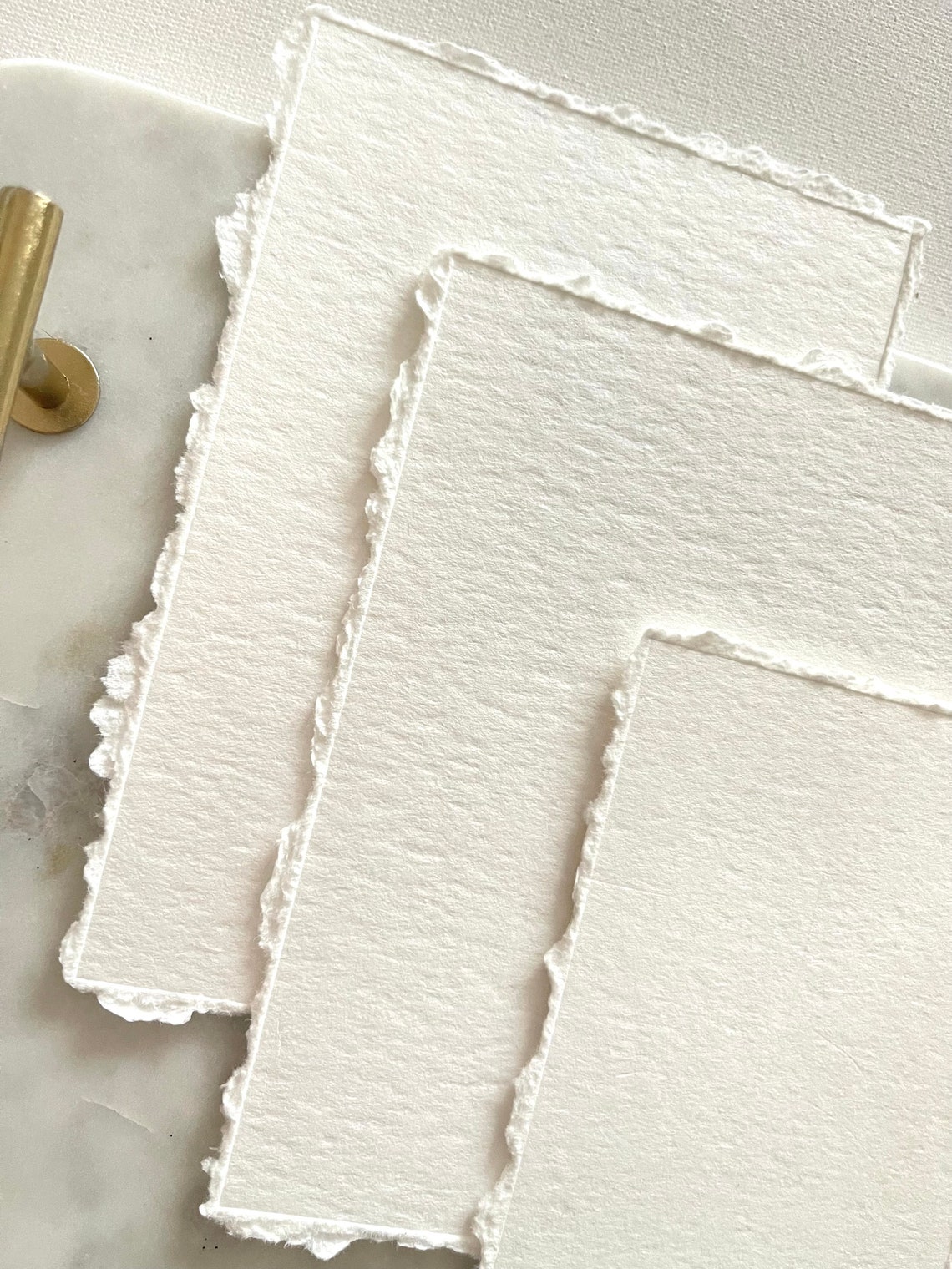 White Deckle-edge Cotton Rag Paper, Sizes Available | Wedding Invites ...