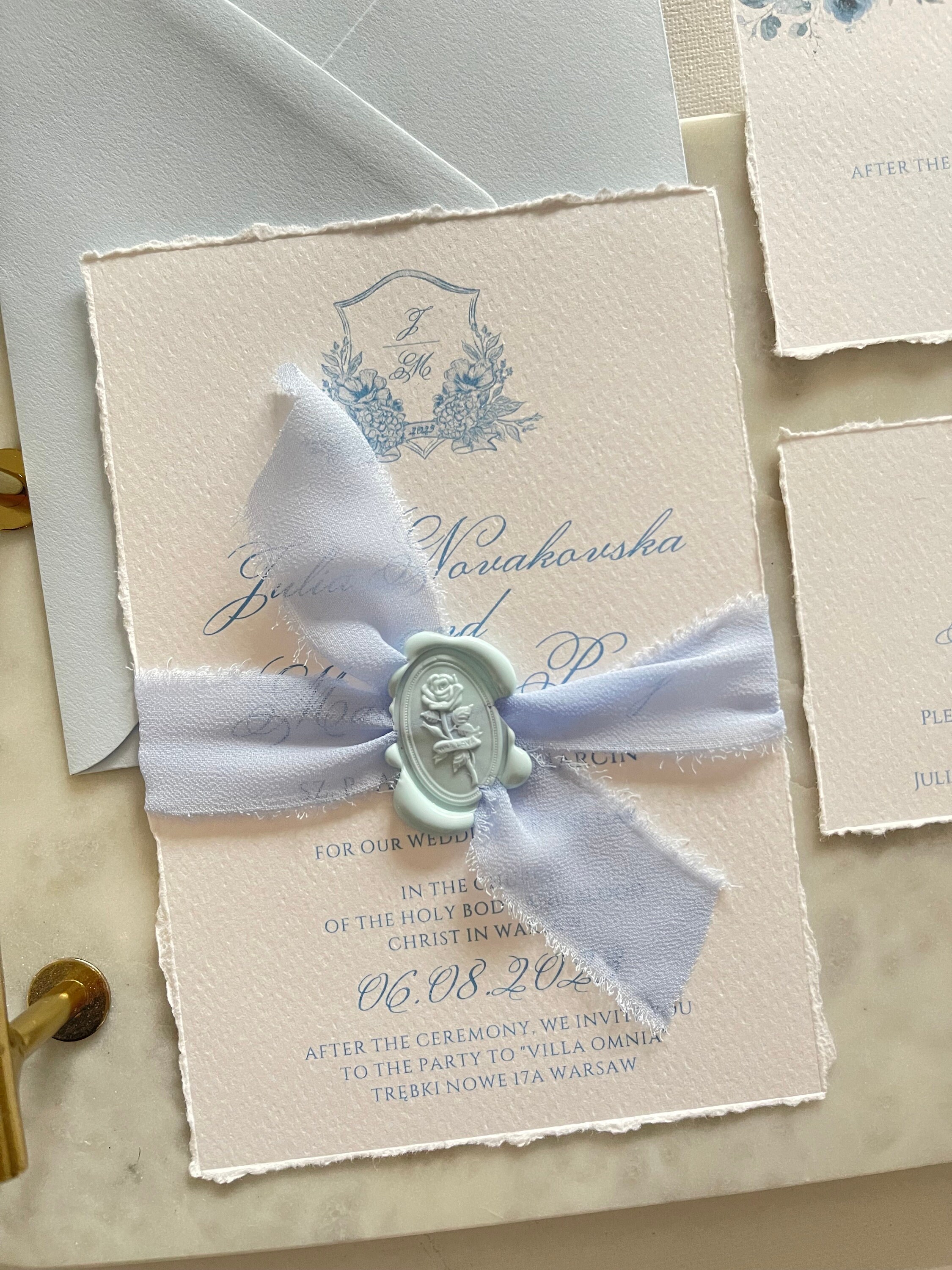 Garden Wedding Invitation Suite, Handmade Paper Wedding Invitation ...