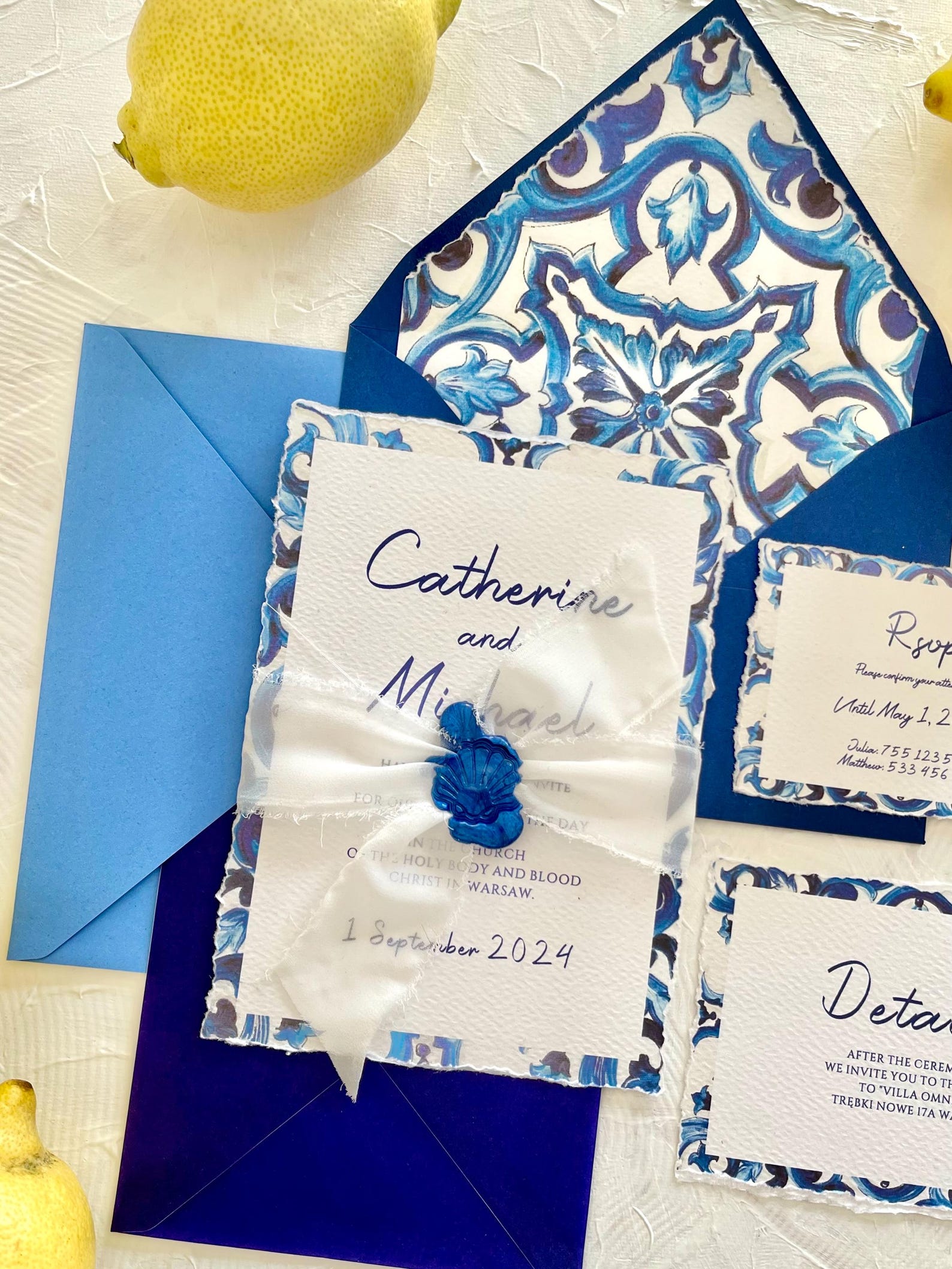 Mediterranean Wedding Invitation Template, Wedding Invitation ...