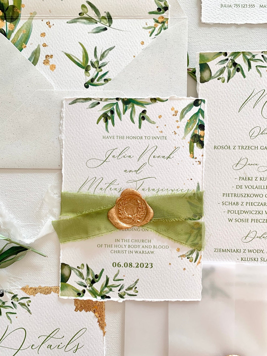 Olive Tree Wedding Invitation Template, Tuscany Wedding Olive Wedding ...