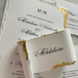 Scroll Name Place Cards | Name Scroll | Wedding Name Cards | Deckled ...