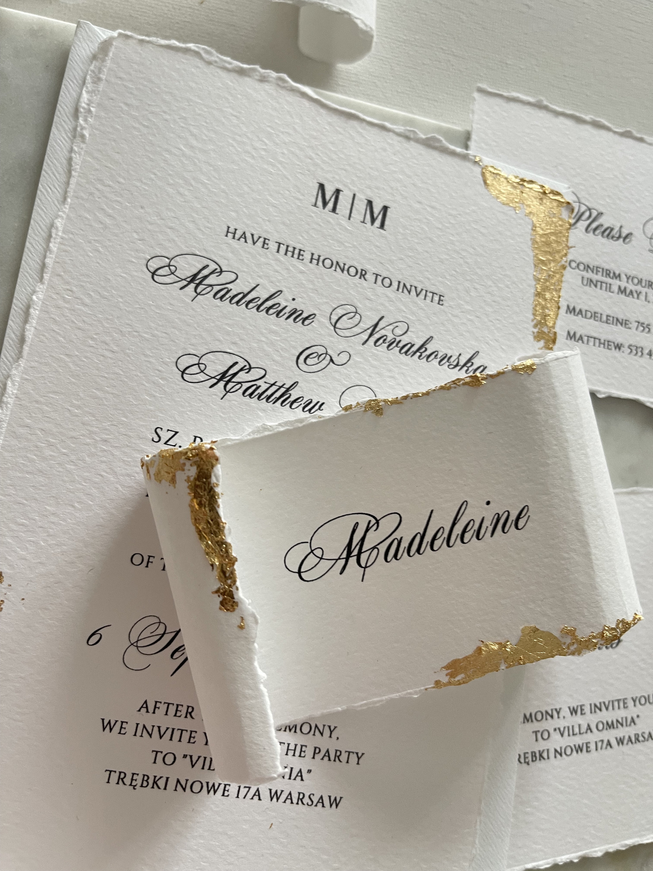 Scroll Name Place Cards | Name Scroll | Wedding Name Cards | Deckled ...