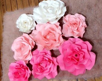 Pink paper flowers | Etsy