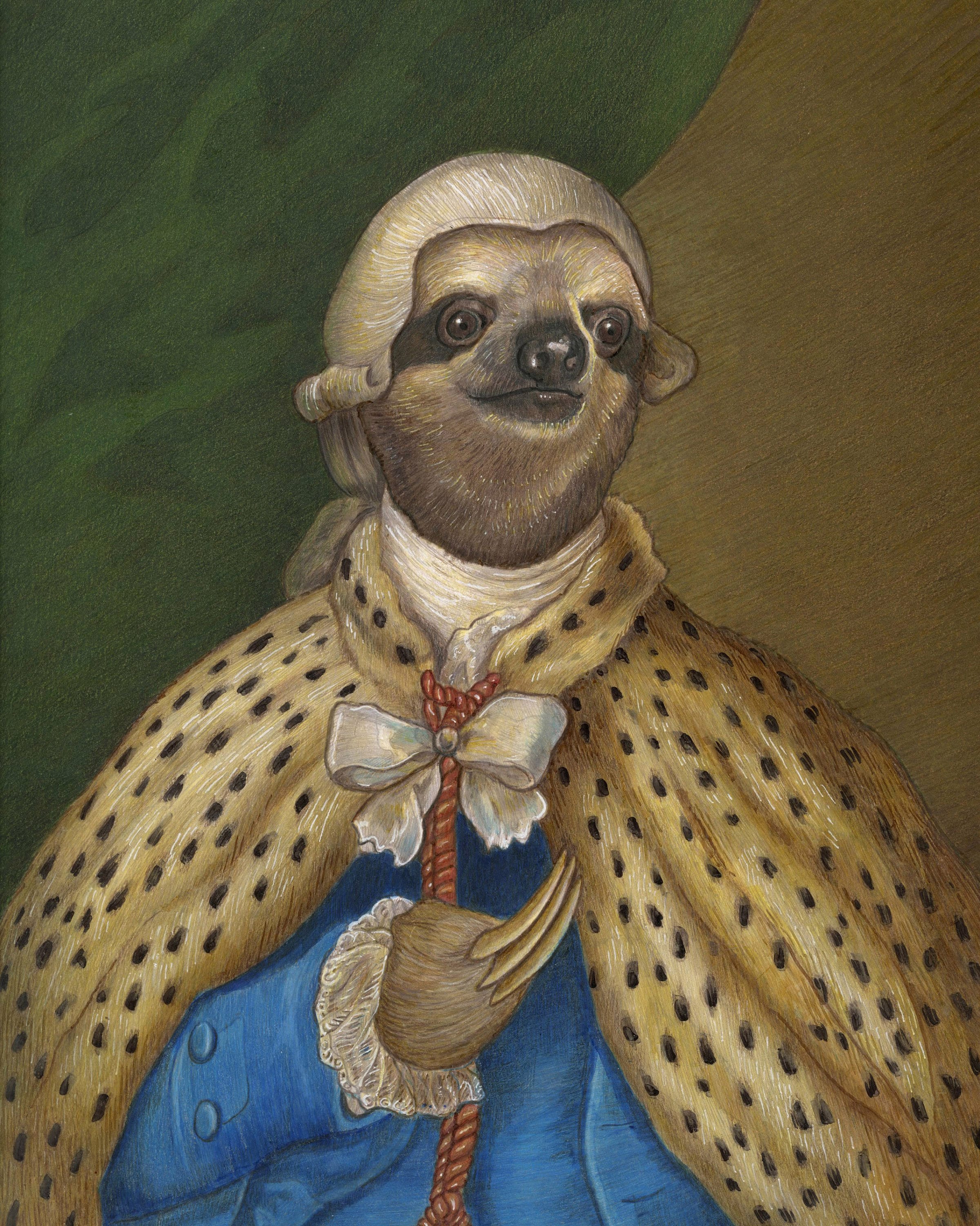 King George the III Toed Sloth - Etsy