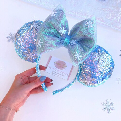 Elsa Inspired Frozen Minnie Mouse Ears Headband / Frozen Ears - Etsy