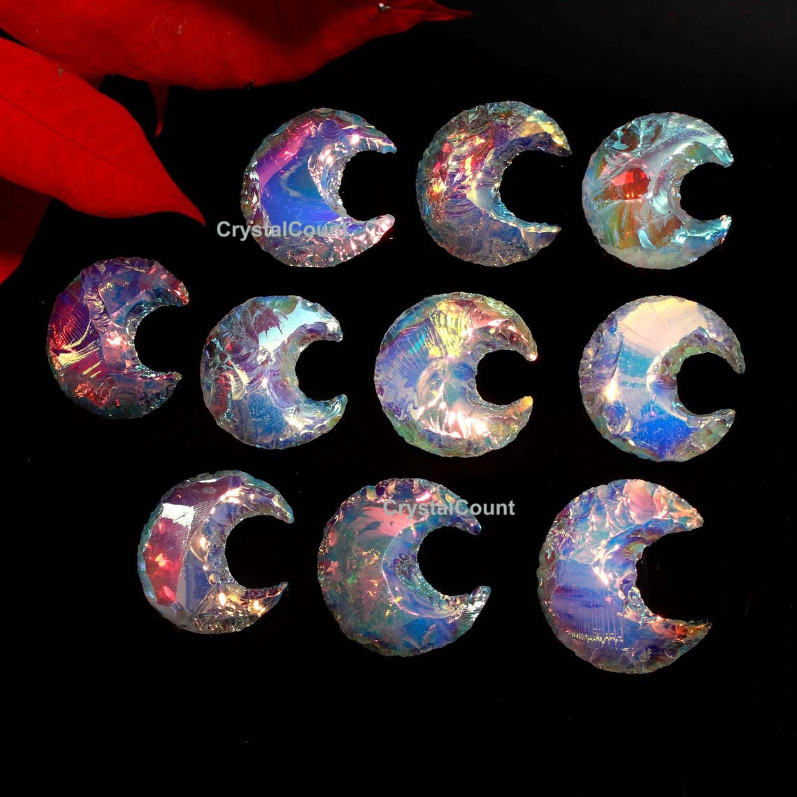 Aura Opalite Coated Opalite Moon Crystal Healing Stone | Etsy