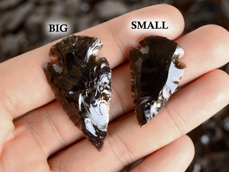Obsidian Arrowhead Carving Stone Crystal Healing Stone | Etsy