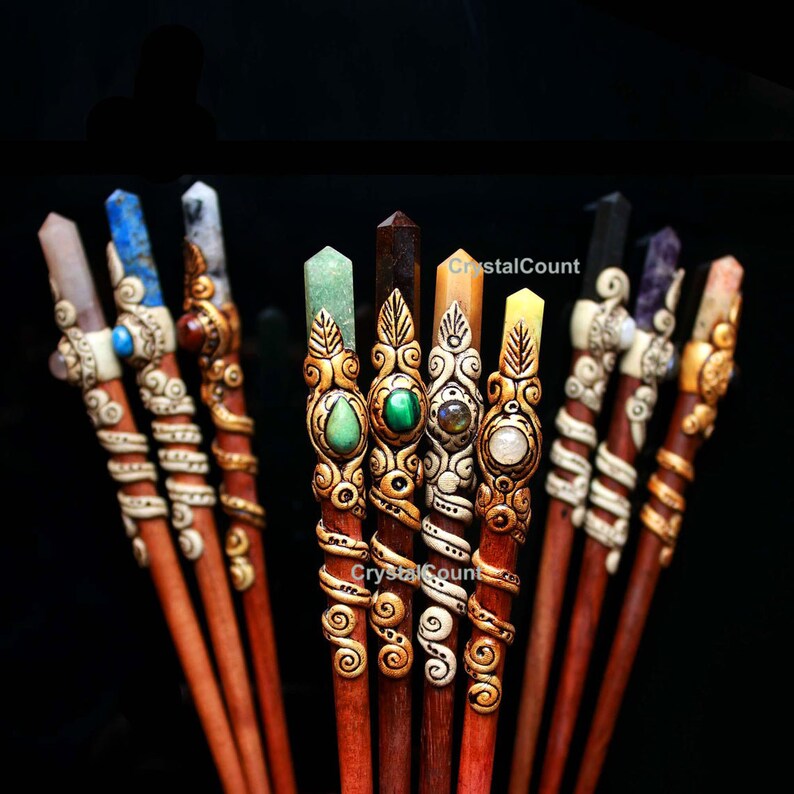 Crystal Point Stick Mix Hair Stick Pencil Hair Stick Quartz | Etsy