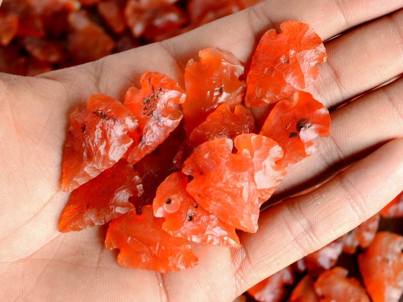 Natural Carnelian Arrowhead Gemstone Carving Stone Arrowhead Carnelian ...