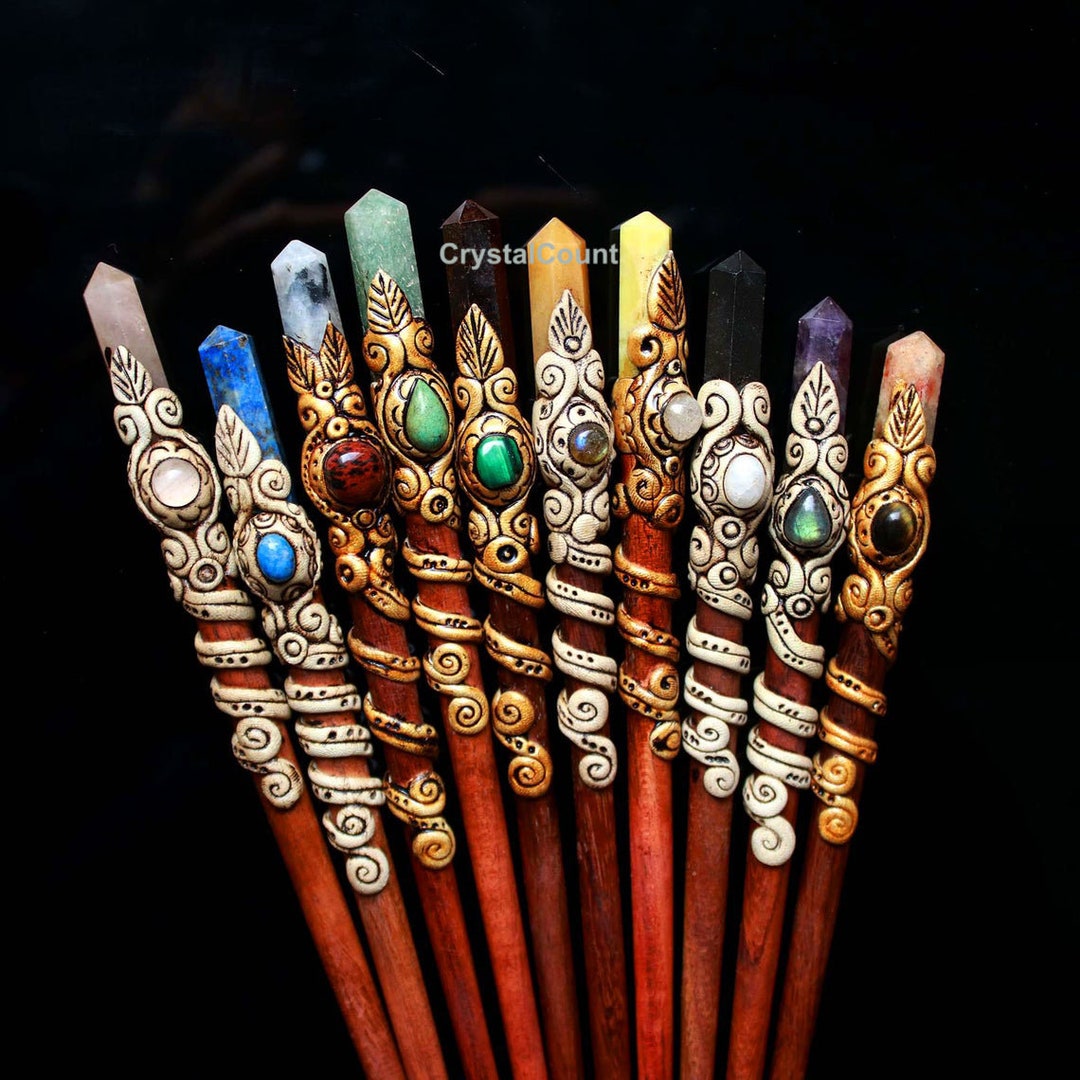 Crystal Point Stick Mix Hair Stick Pencil Hair Stick Quartz - Etsy