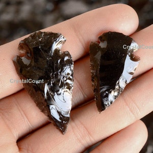 Obsidian Arrowhead Carving Stone Crystal Healing Stone Crescent ...