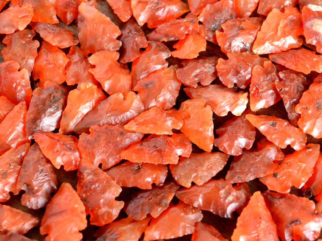 Natural Carnelian Arrowhead Gemstone Carving Stone Arrowhead Carnelian ...