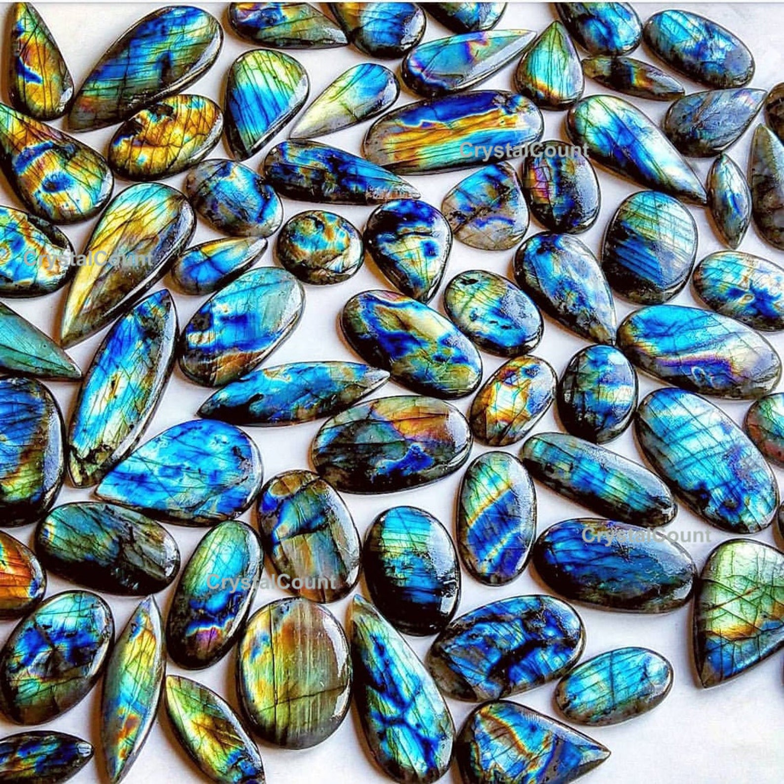 Natural Multi Fire Labradorite Mix Shape Cabochon Healing - Etsy