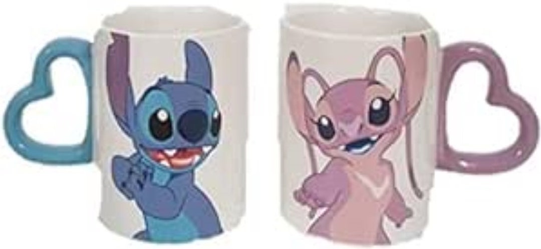 Disney Lilo and Stitch 2X Mug Set Printed Stitch and Angel Mugs - Etsy