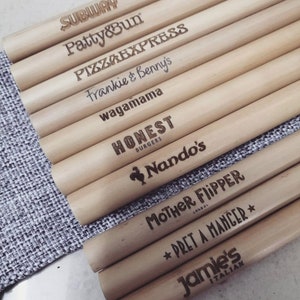 Engraved Bamboo Straws in Bulk • Personalised Reusable Straws ...