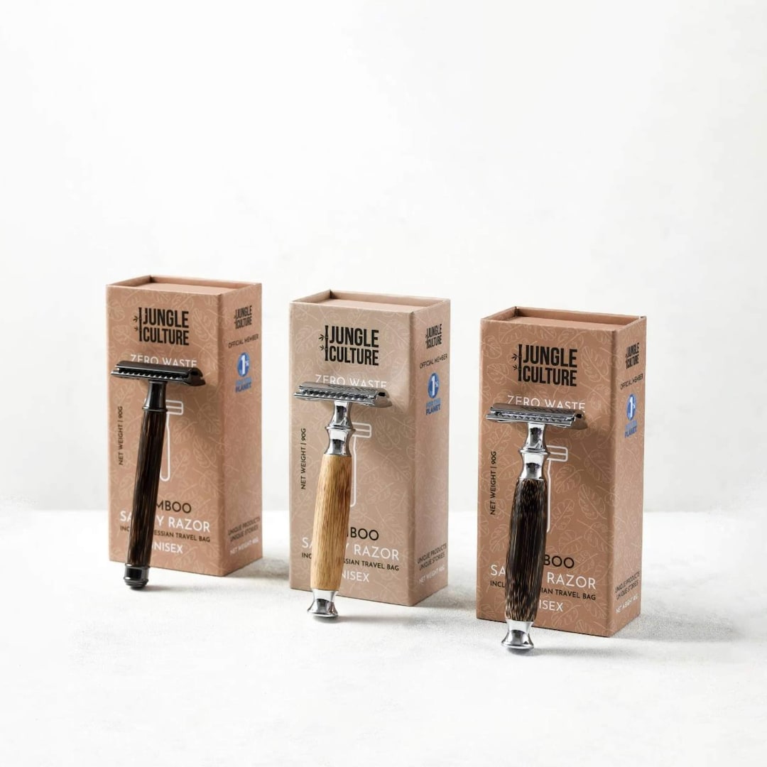 Bamboo Safety Razor • Universal Eco Friendly Reusable DE Razors (10 X ...