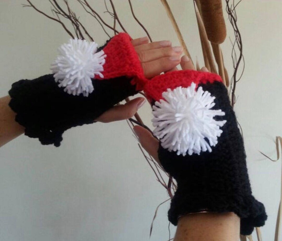Winter Gloves. Fingerless Gloves. Hand Warmers.christmas Santa Hat ...