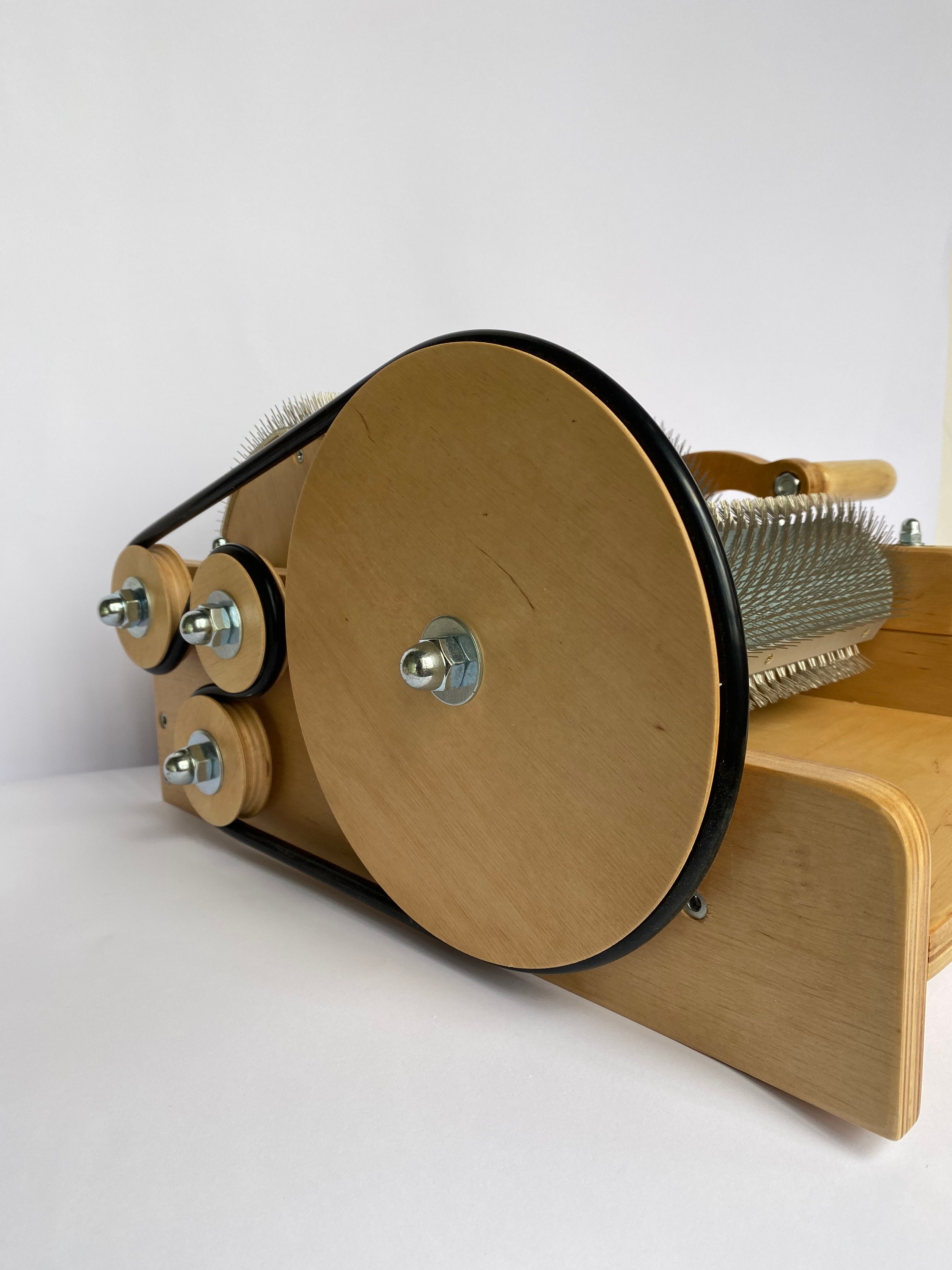 Mini Drum Carder for Wool: Fiber Processing, Spinning & Felting - Etsy