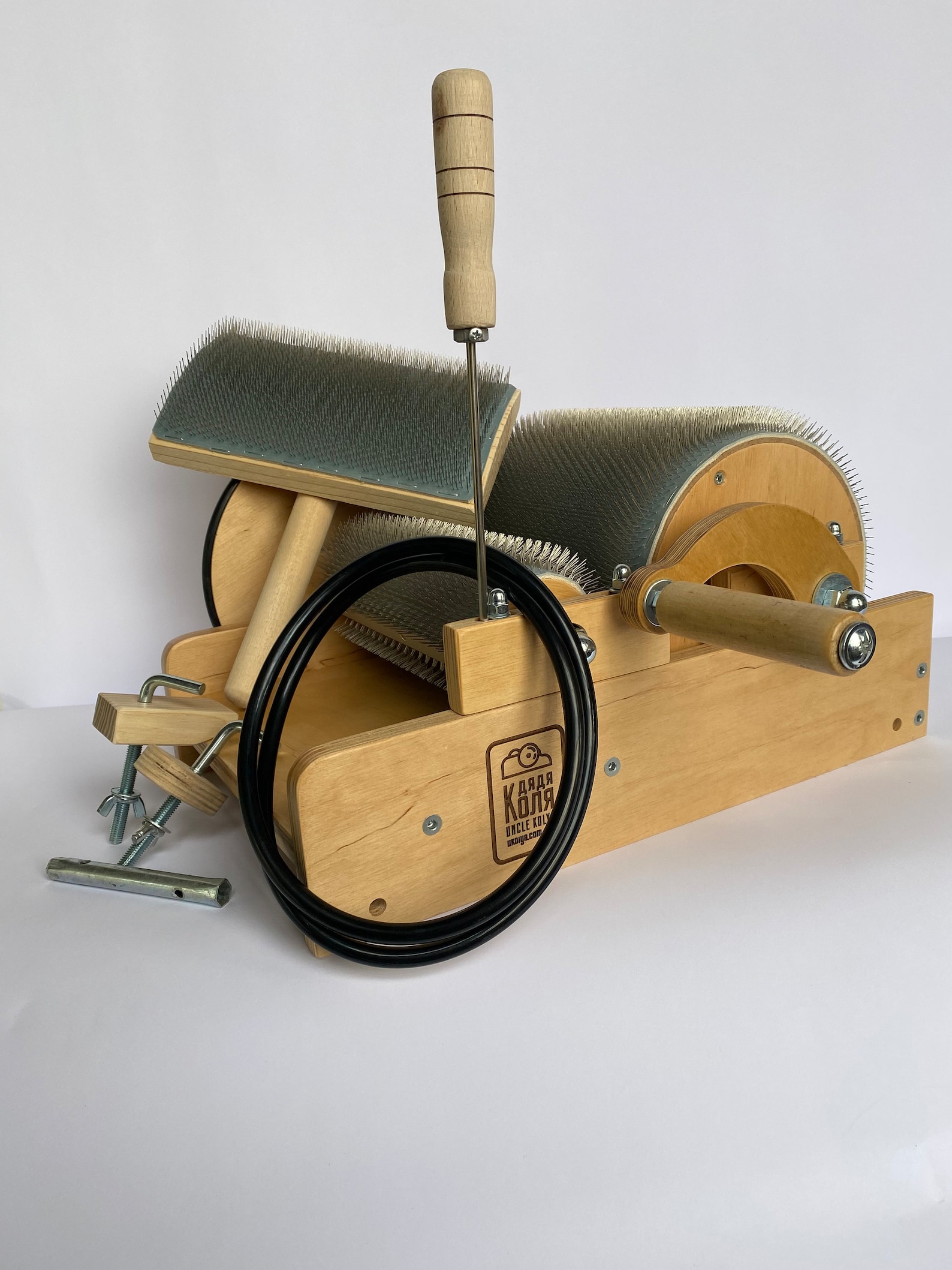 Wool Drum Carding Machine: Fiber Picker With Hand Carder Brushes - Etsy