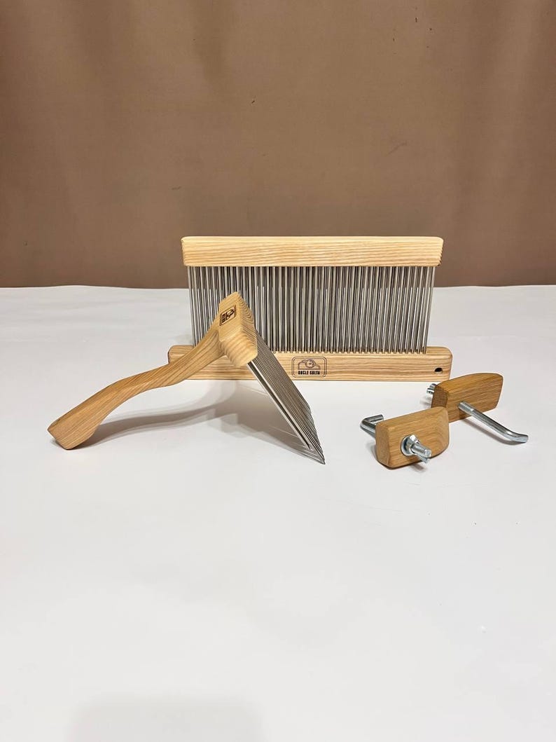 Handmade Wooden Hackle & Comb Kit: Fiber Prep for Spinning, Felting ...