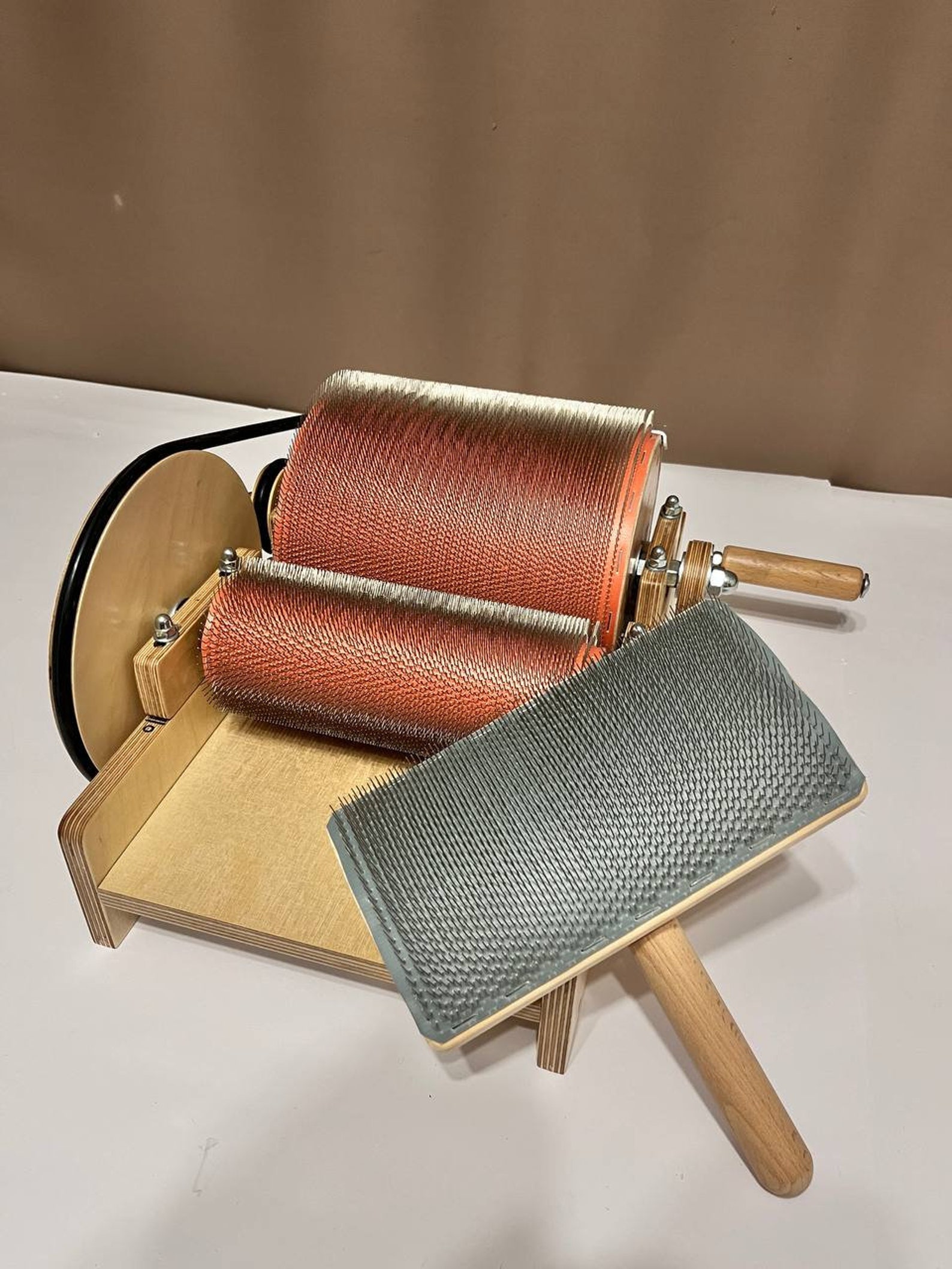 Mini Drum Carder: 120 TPI Fine Fiber Wool Carding Machine Kit - Etsy