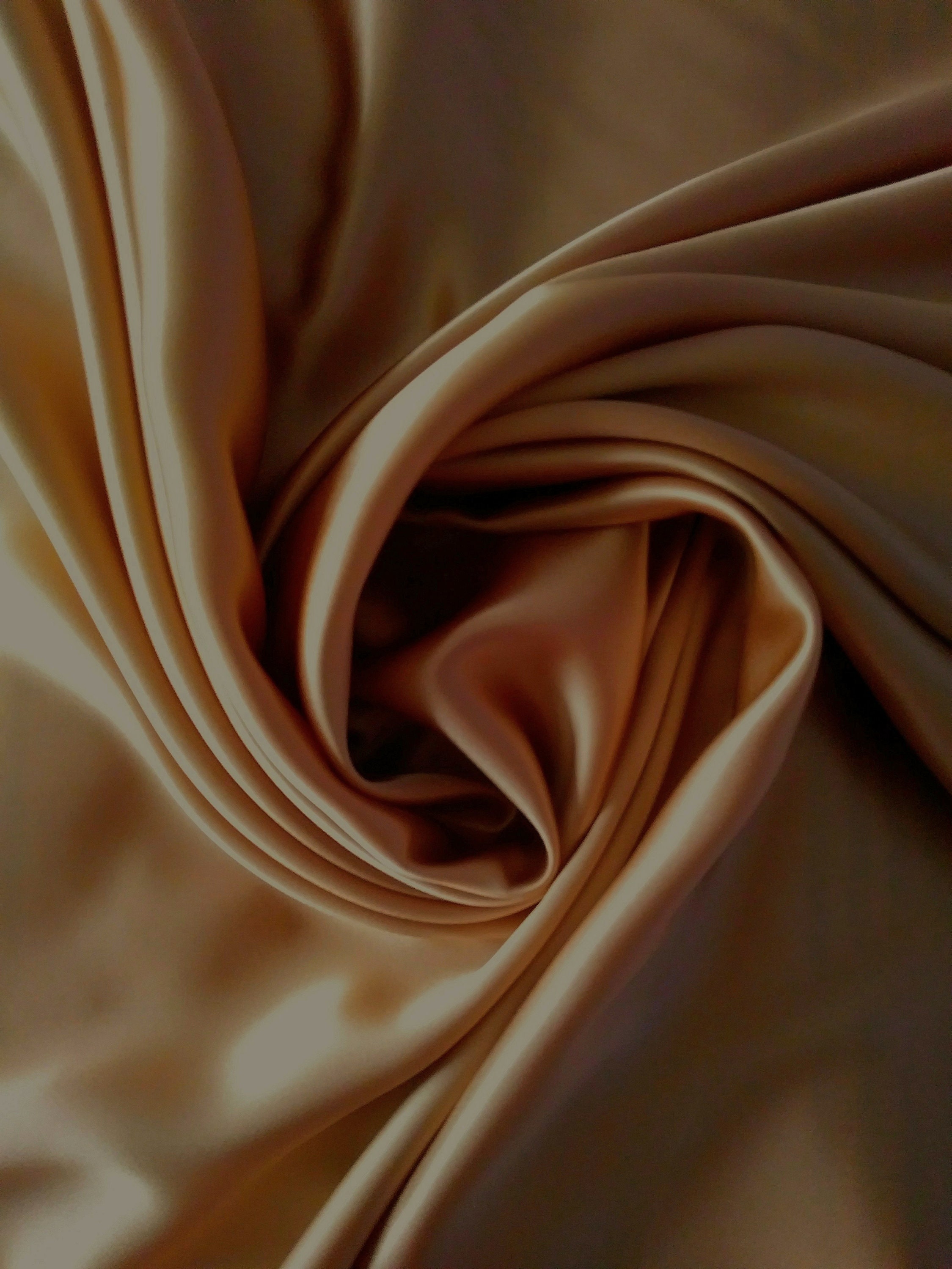 Pure Silk Satin Tan Colour - 110g/metre or 18 Momme, 138cm/54" Wide ...