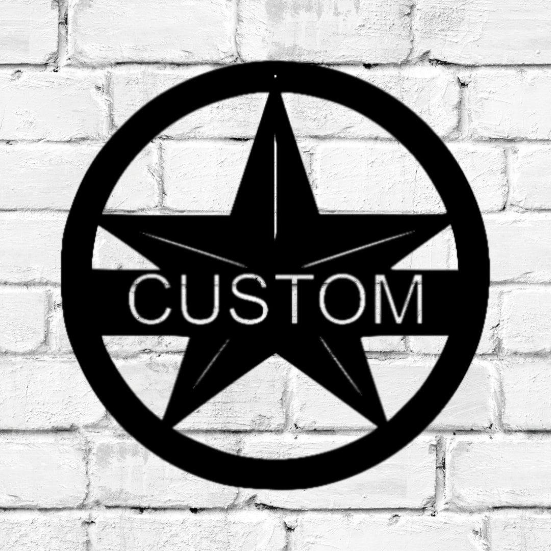 Star Metal Monogram Art - Etsy