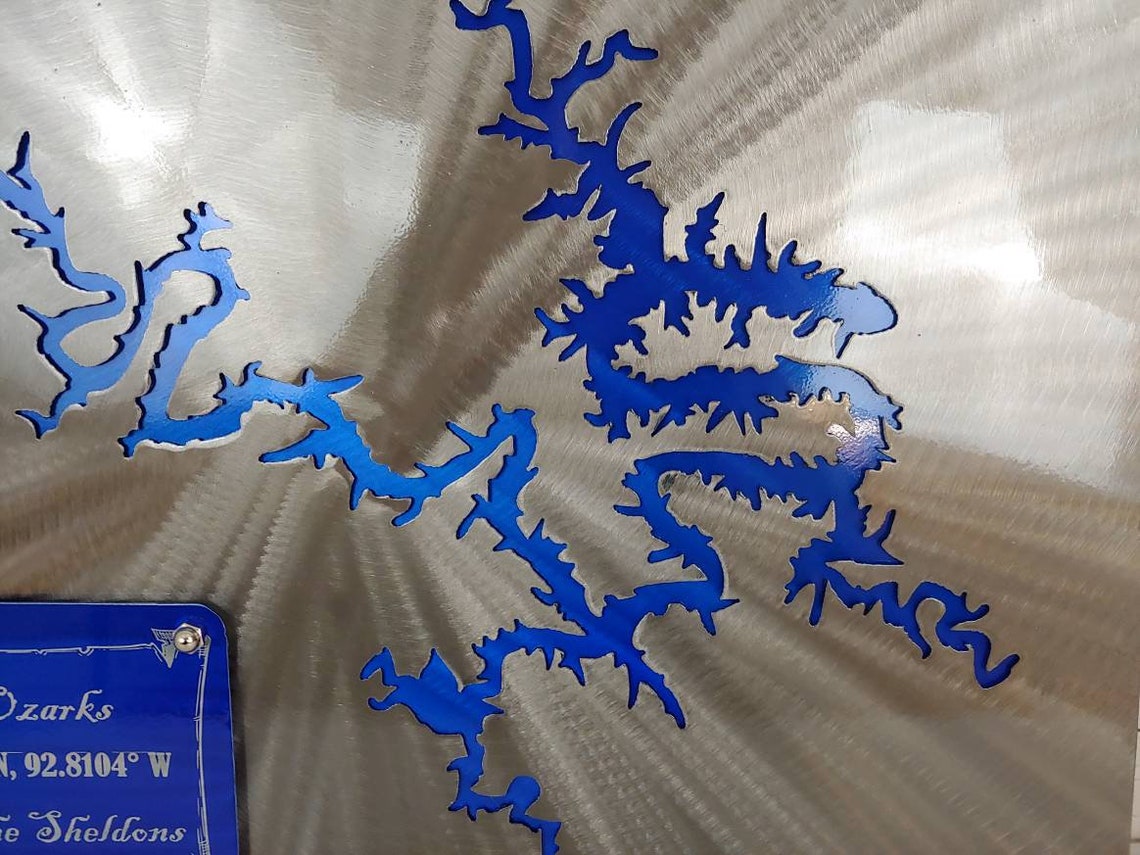 Customized Lake of the Ozarks Map Metal Art Sign. Perfect for Your ...