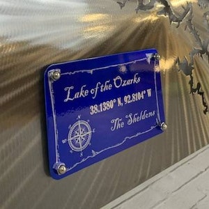 Customized Lake of the Ozarks Map Metal Art Sign. Perfect for Your ...