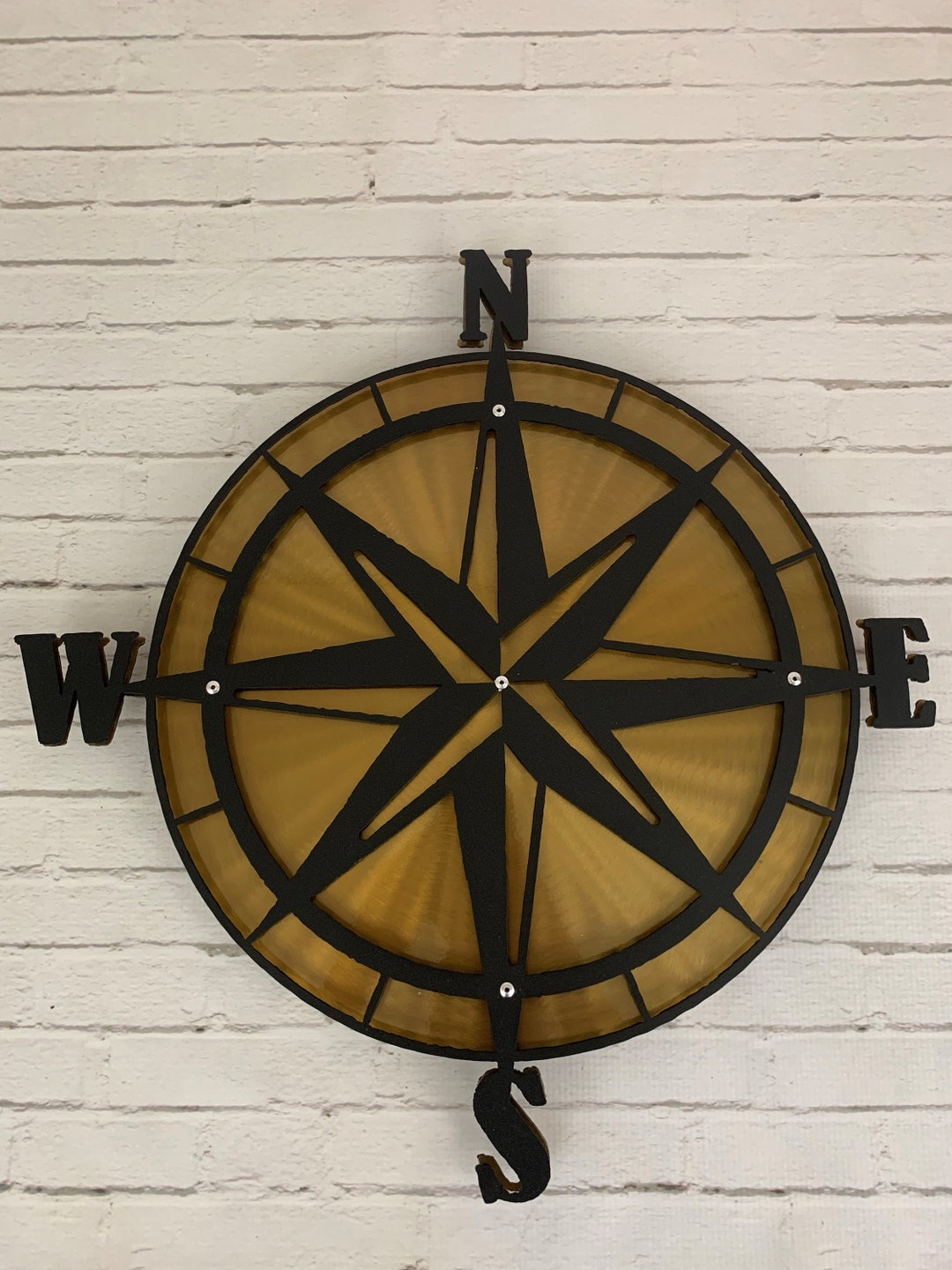 Compass Layered Metal Art Sign - Etsy
