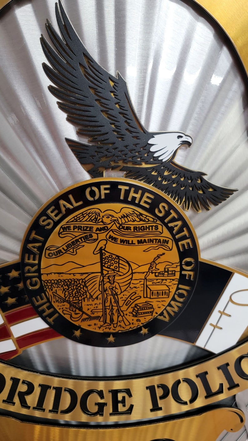 Custom Police Badge Metal Art - Etsy