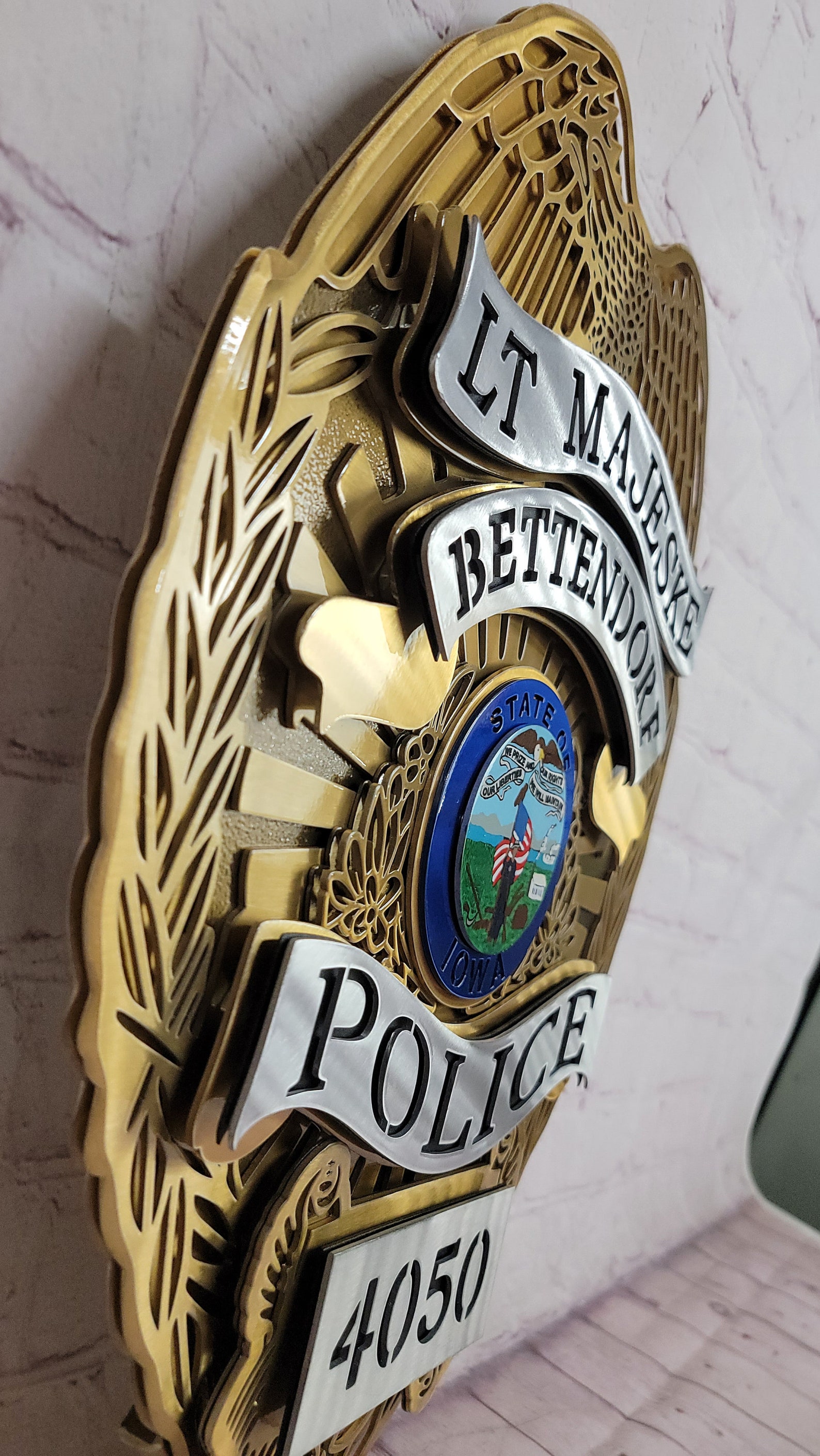 Custom Police Badge Metal Art - Etsy