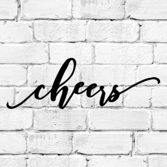 Cheers Metal Word Art | Etsy