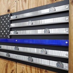 Thin Blue Line Challenge Coin Flag - Etsy