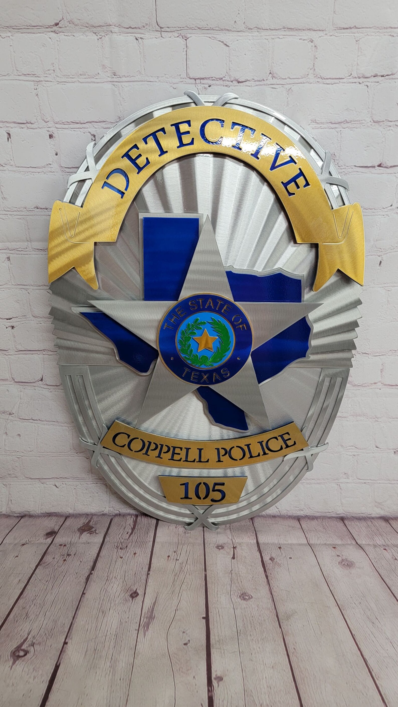 Custom Police Badge Metal Art - Etsy