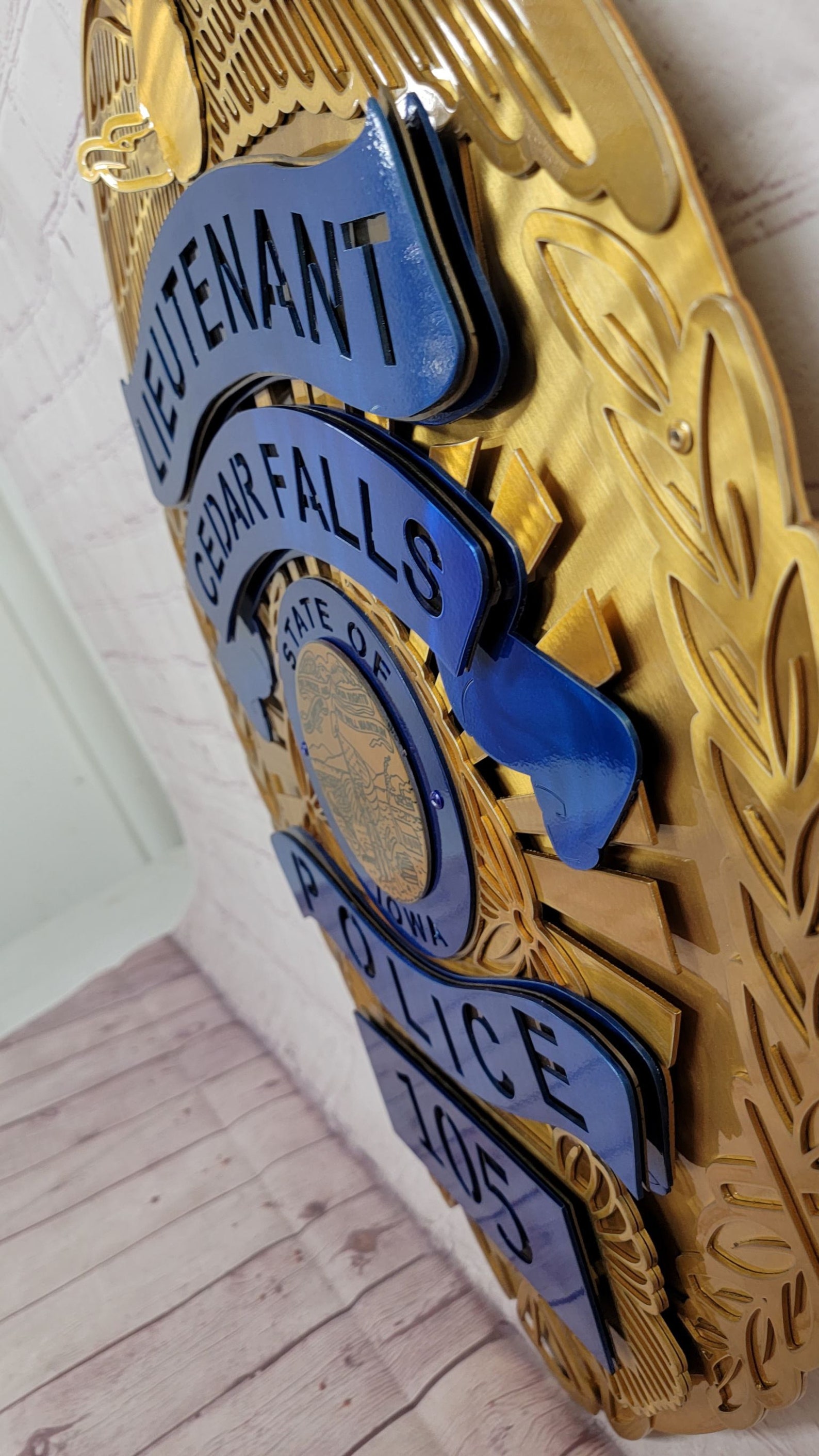 Custom Police Badge Metal Art - Etsy